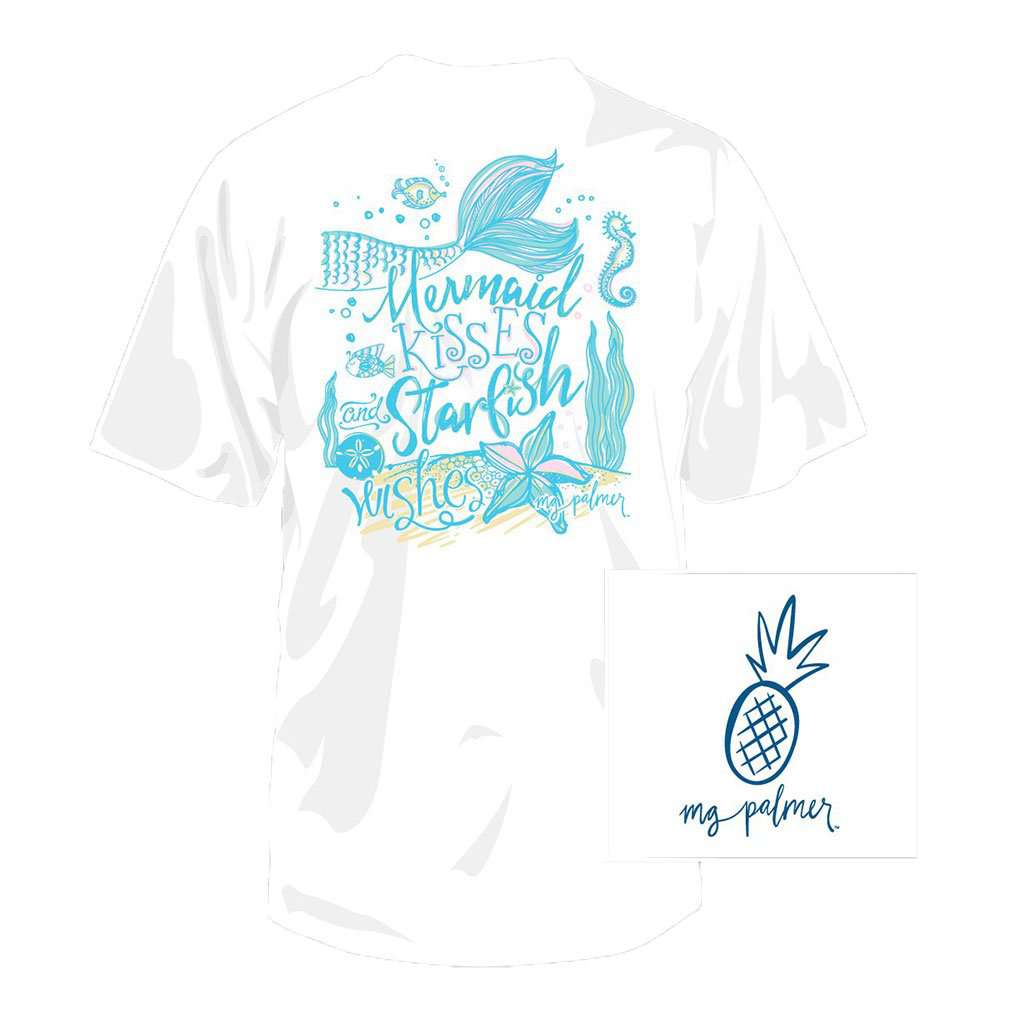 Southern Fried Cotton Mermaid Kisses in White – Country Club Prep