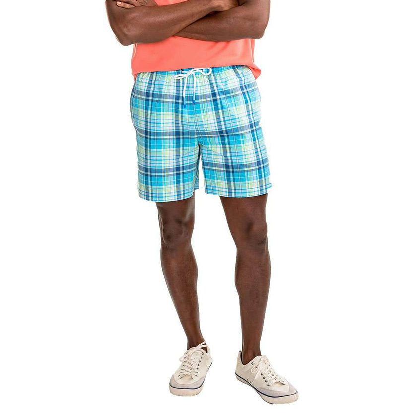 Southern Tide Seacrest Plaid Swim Trunk in Dutch Blue – Country Club Prep