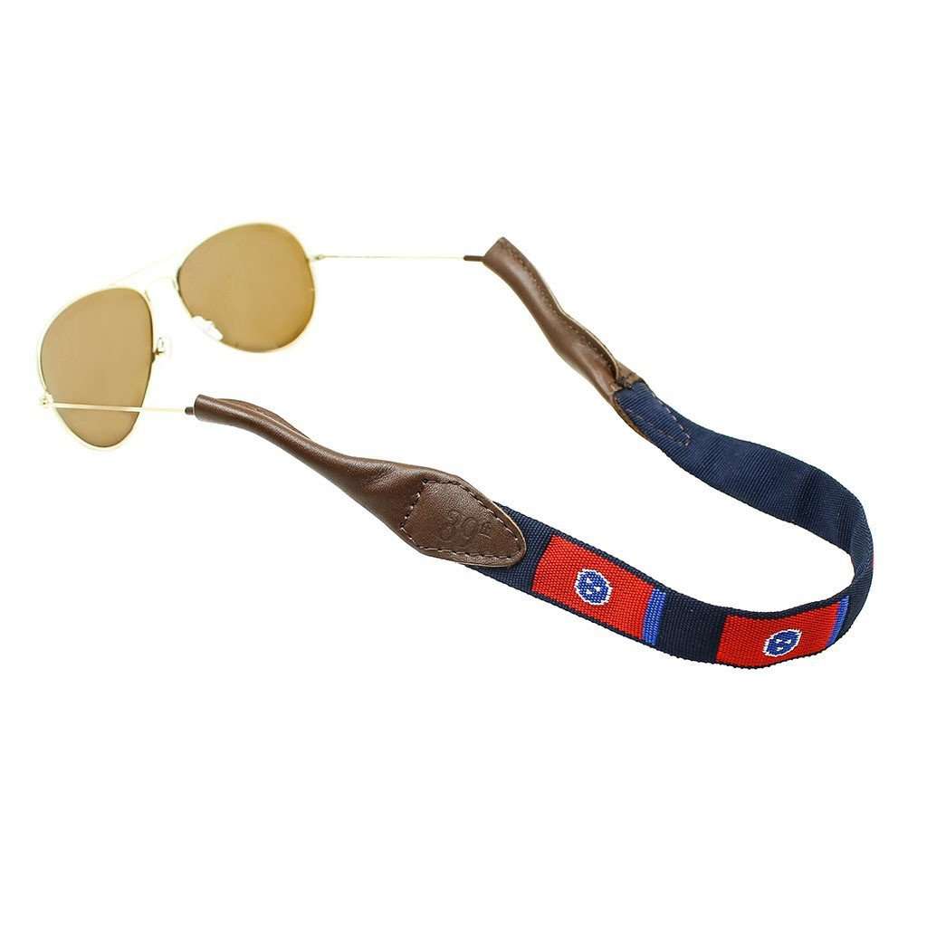 39th Parallel Volunteer Sunglass Straps in Navy Blue – Country Club Prep