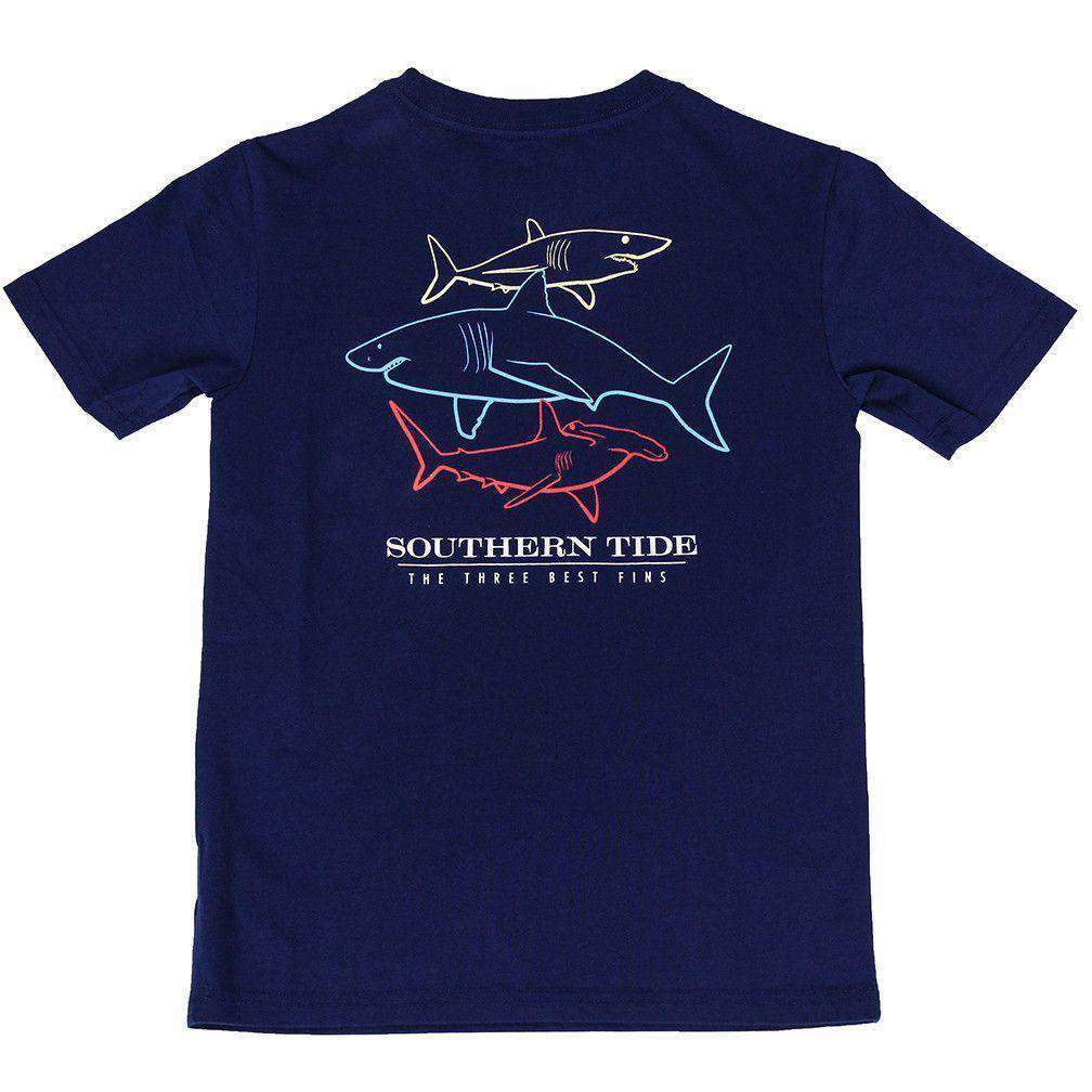 Southern Tide Boy's Best Fins Tee Shirt in Yacht Blue – Country Club Prep