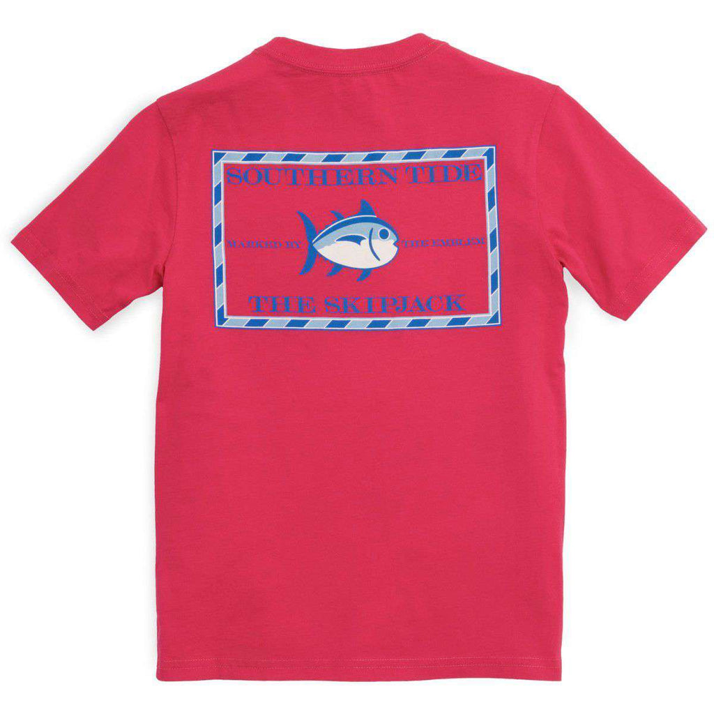 Southern Tide Youth Classic Skipjack Tee Shirt in Port Side Red ...