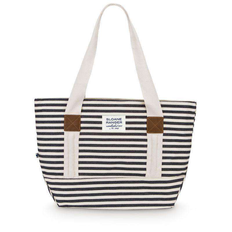 Denim Stripe Tote Bag by Sloane Ranger – Country Club Prep