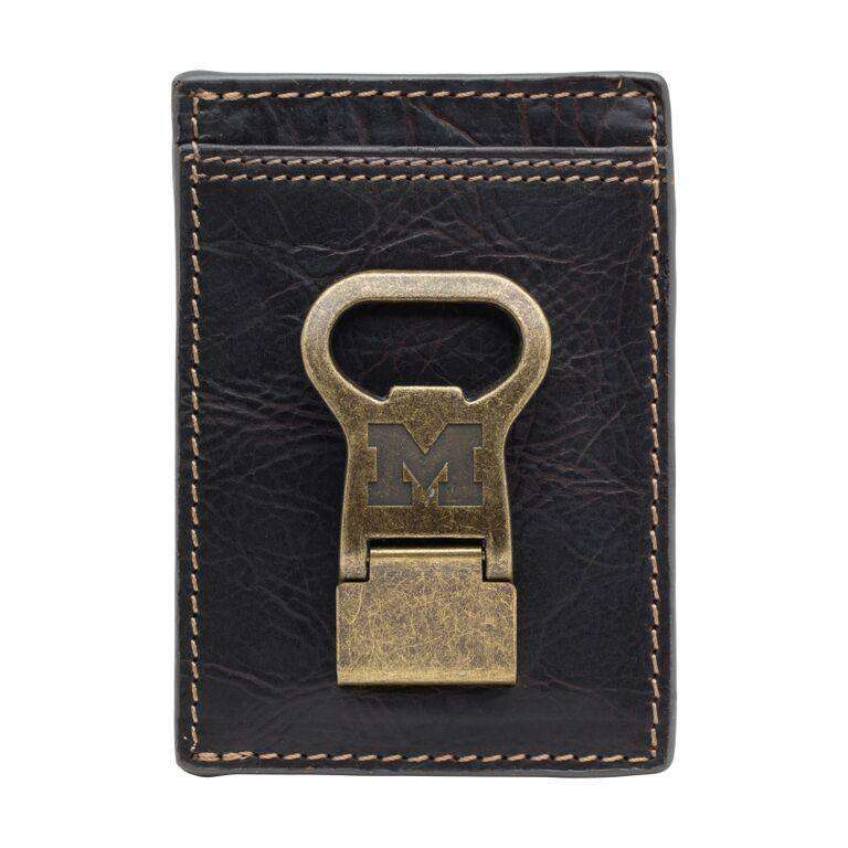 Jack Mason Michigan Wolverines Gridiron Mulitcard Front Pocket Wallet ...