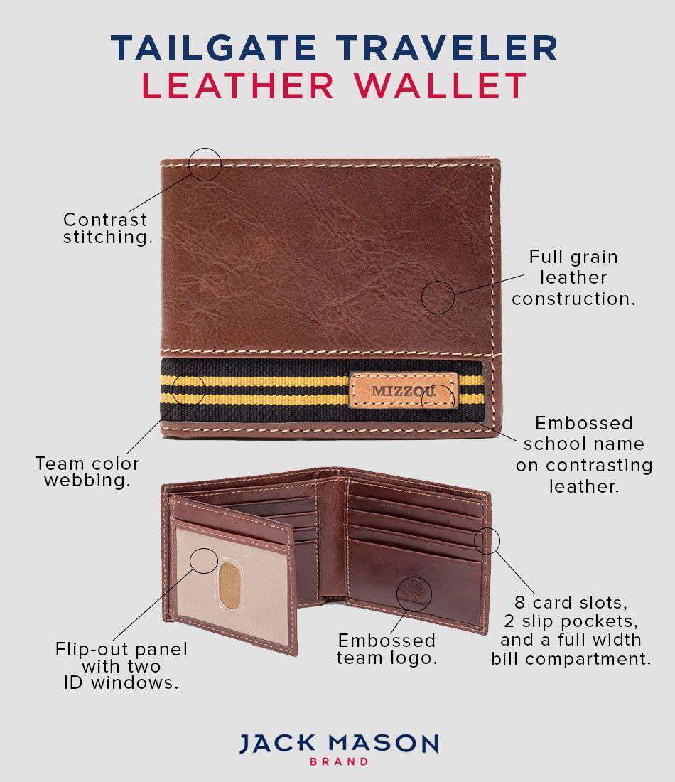 Jack Mason Missouri Tigers Tailgate Traveler Wallet – Country Club Prep