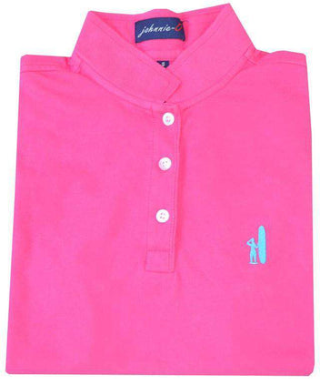 Johnnie-O The Wedge Polo in Hot Pink – Country Club Prep