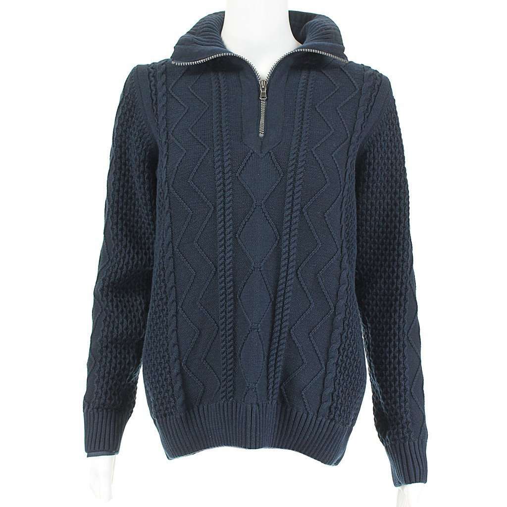 Women's Amy 1/4 Zip Windproof Pullover in Navy by Holebrook – Country ...