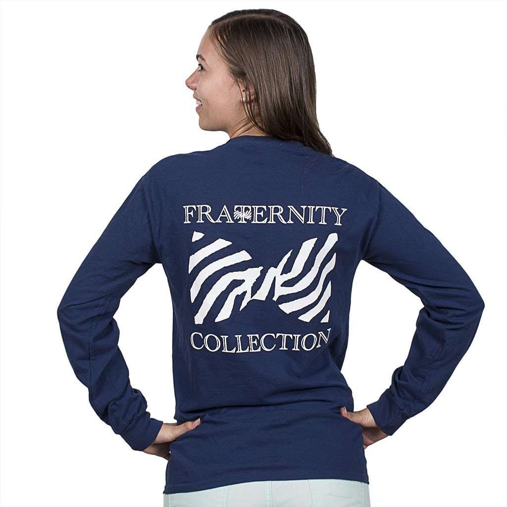 The Frat Collection Long Sleeve Pocket Tee Shirt in Dark Navy – Country ...