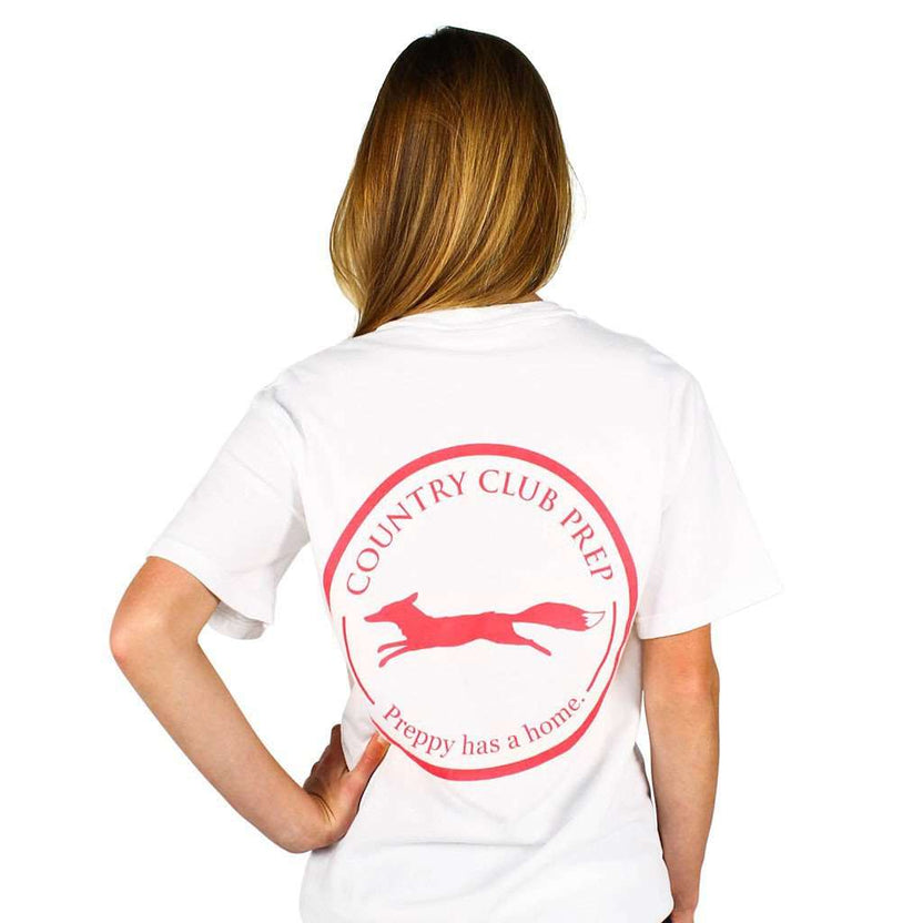 Country Club Prep Original Logo Tee Shirt in White