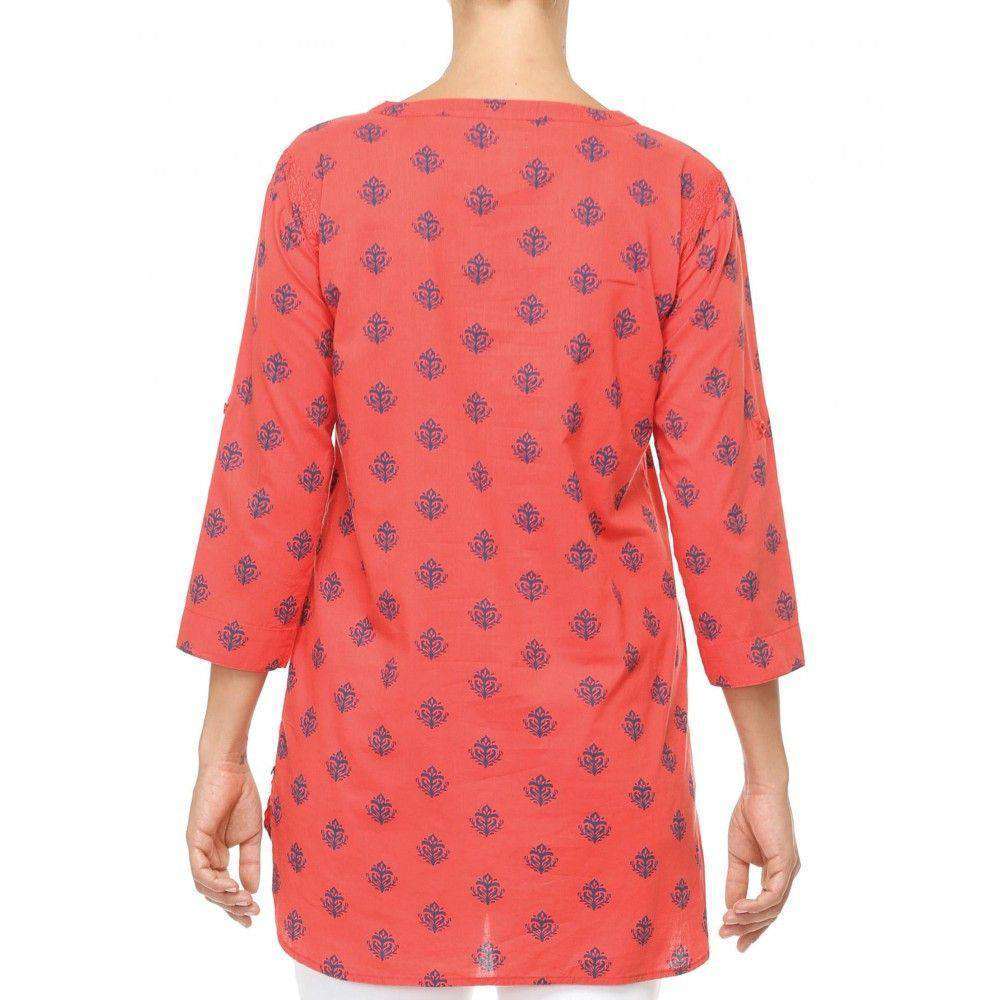 Hatley Classic Tunic in Coral Thistle – Country Club Prep